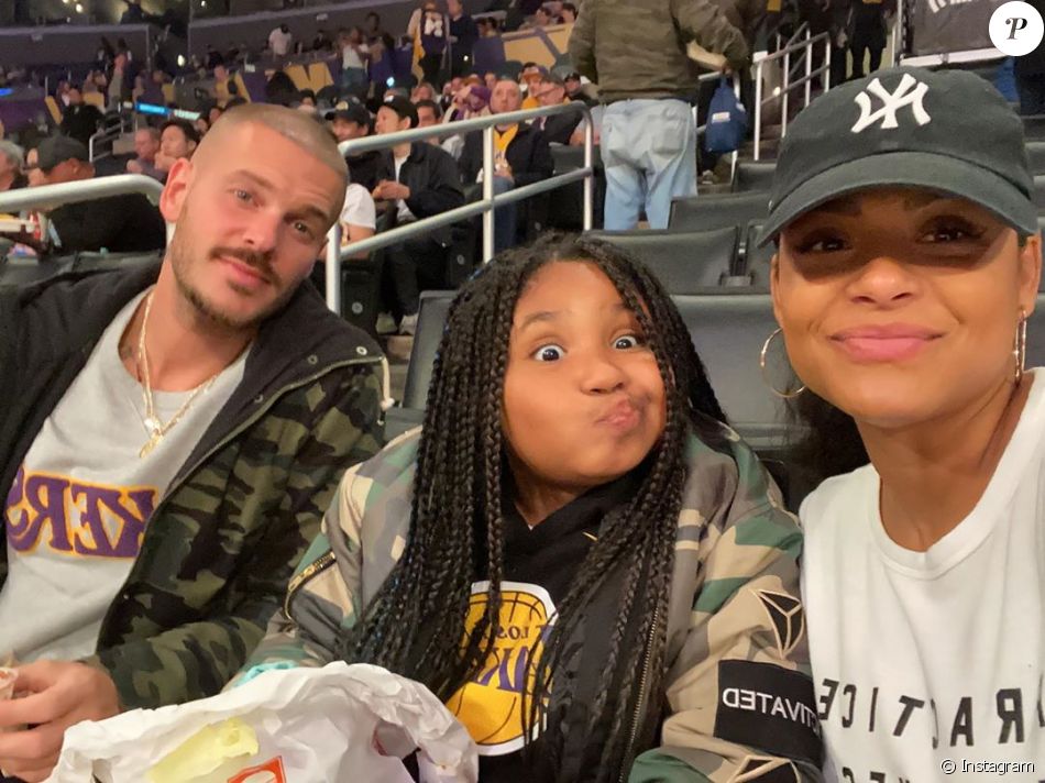 M. Pokora, Christina Milian et Violet au Staples Center pour une soirée ...