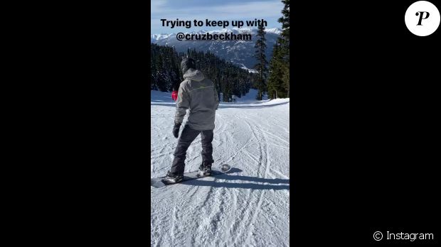 David Beckham : En famille au ski, Brooklyn emmène sa chérie Mia ...