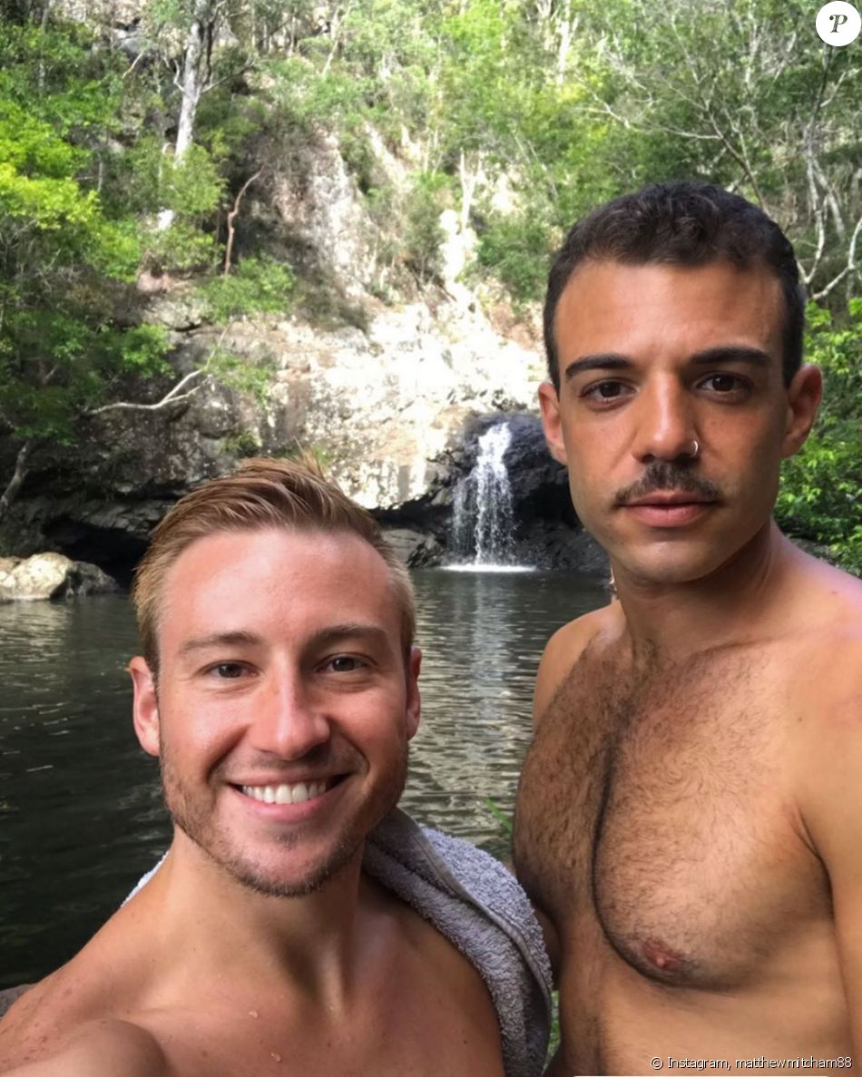 Matthew Mitcham et son mari Luke Rutherford, sur Instagram, le 4 juin ...