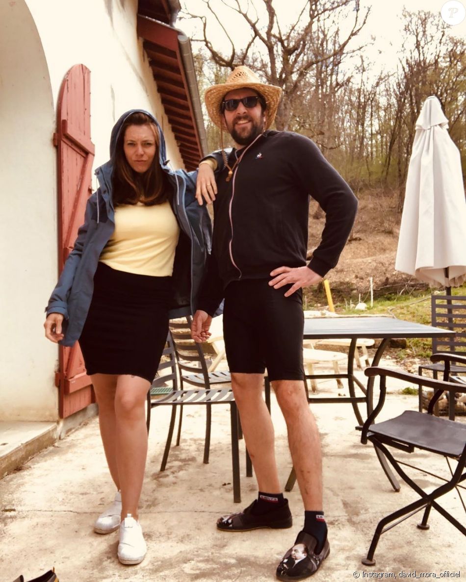 David Mora et Davina Vigné, le 1er avril 2020, sur Instagram - Purepeople