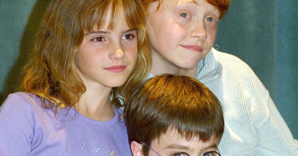 Emma Watson, Rupert Grint et Daniel Radcliffe à Londres en 2000 ...