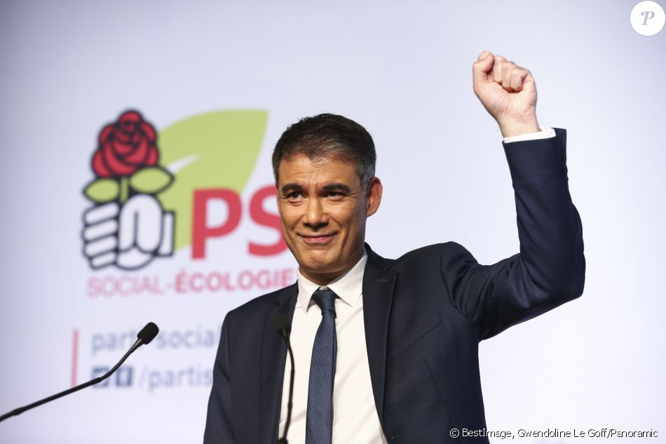 Le président du Parti Socialiste (PS) Olivier Faure lors des voeux à la ...