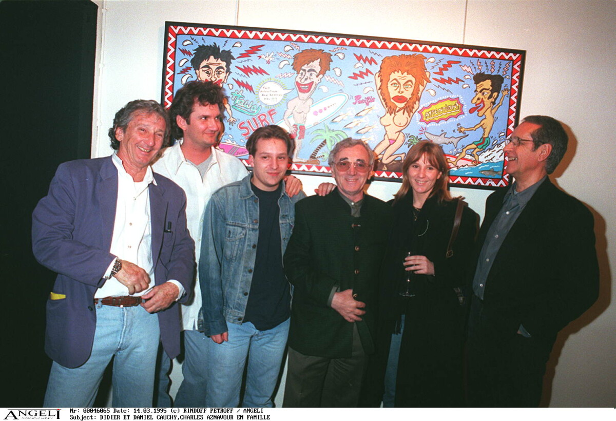 Photo : Daniel Cauchy et son fils Didier en mars 1995 à l'Espace Cardin ...