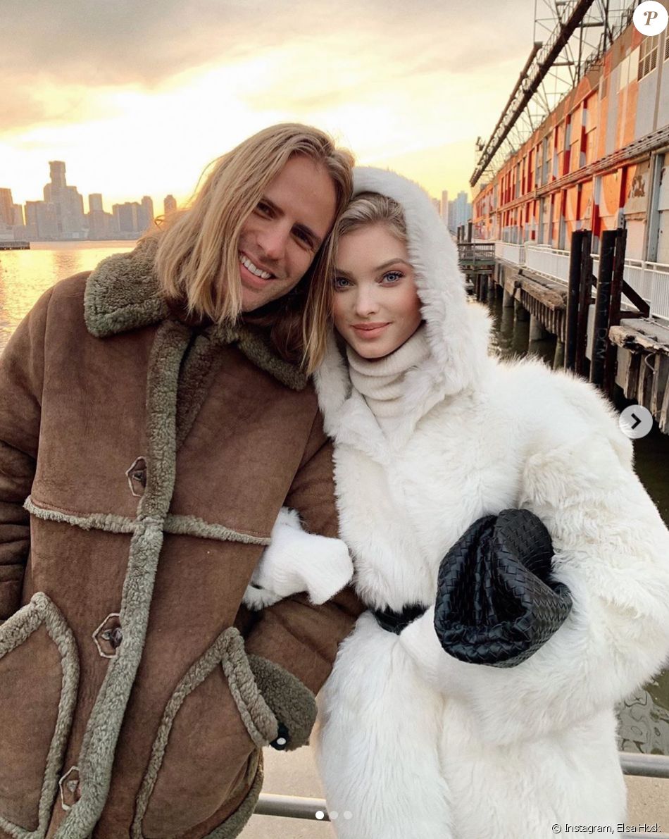 Elsa Hosk et son petit ami Tom Daly. Décembre 2019. - Purepeople