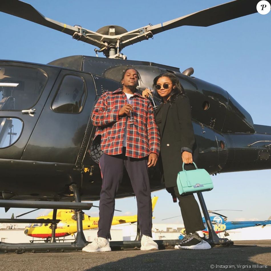 Pusha T et son épouse Virginia Williams. Mai 2020. - Purepeople