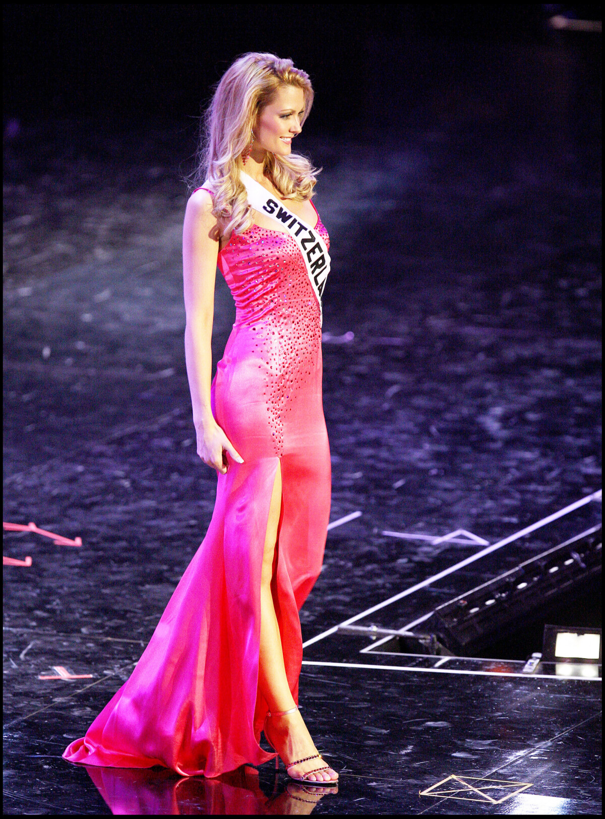 Photo : Lauriane Gilliéron, Miss Suisse 2005, lors de la sélection des ...