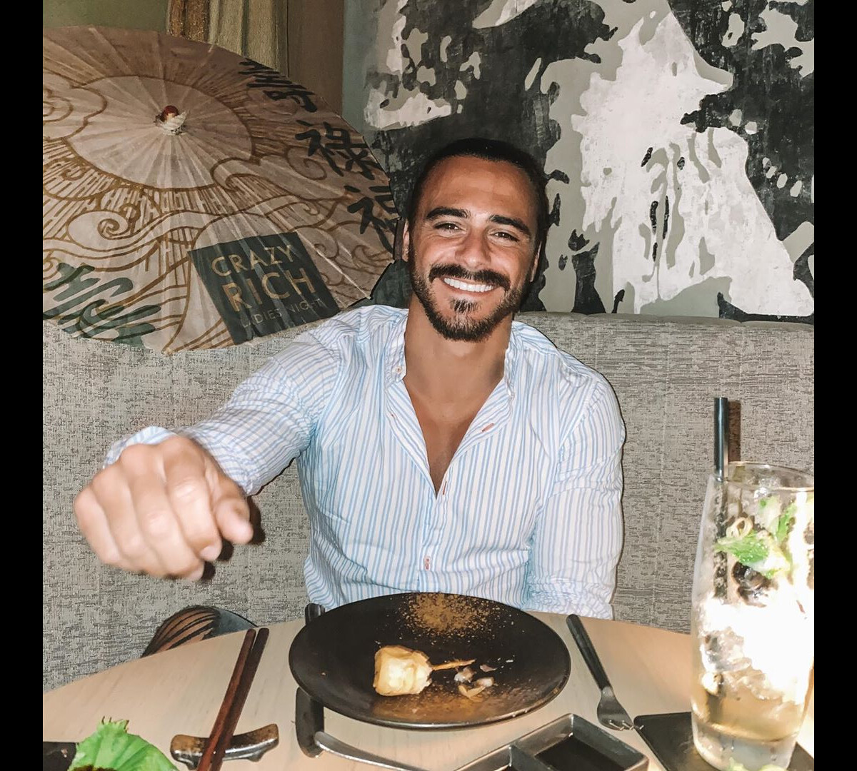 Photo : Benjamin Samat au restaurant, le 14 février 2020, photo ...