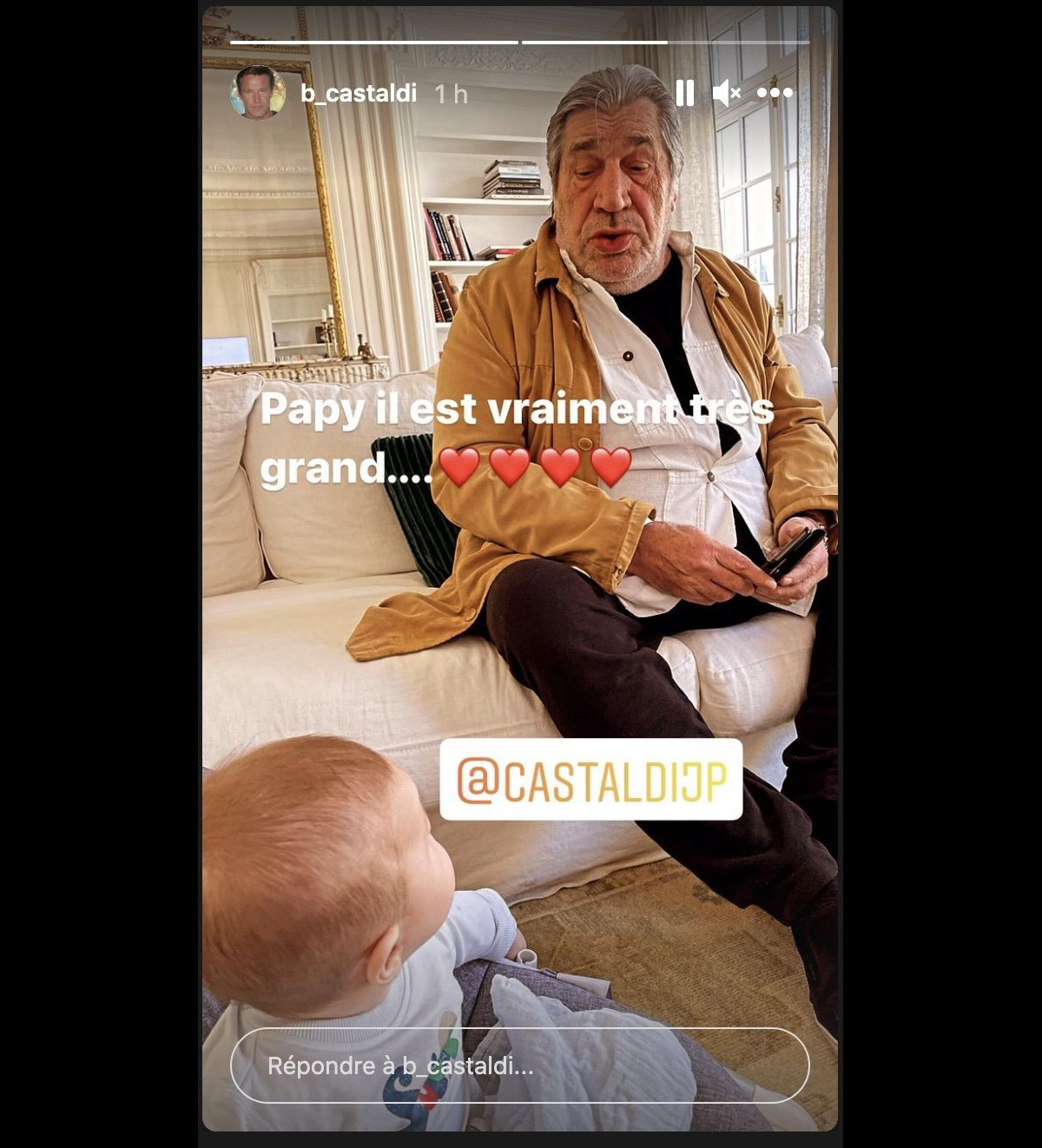 Photo : Jean-Pierre Castaldi et son petit-fils Gabriel en mars 2021 ...