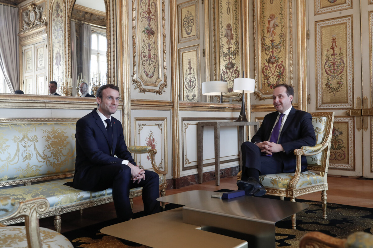 Photo : Le président Emmanuel Macron reçoit Jean-Christophe Lagarde ...