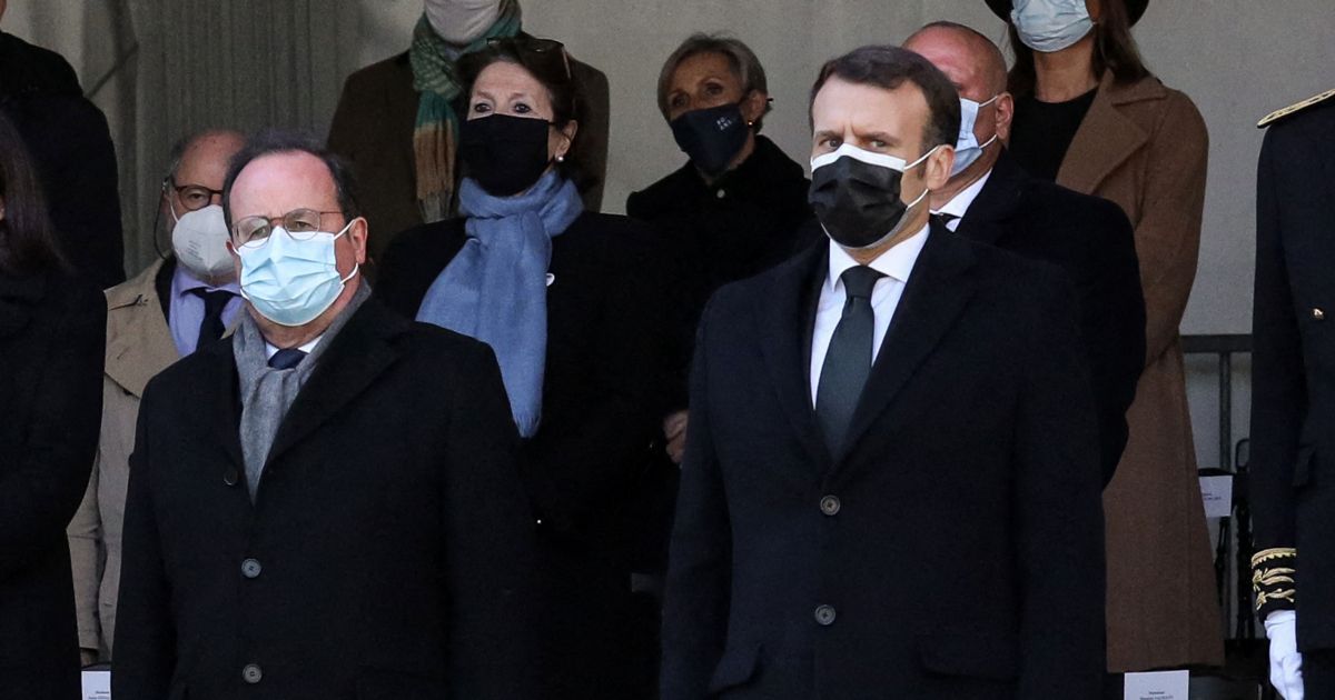 François Hollande et le président de la république, Emmanuel Macron ...