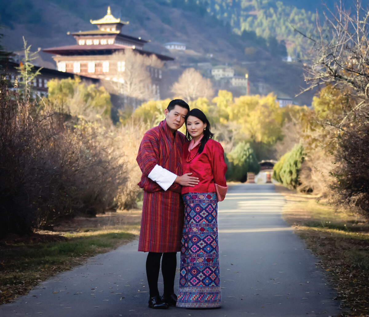 Photo : Le roi Jigme Khesar Namgyel Wangchuck et son épouse la reine ...