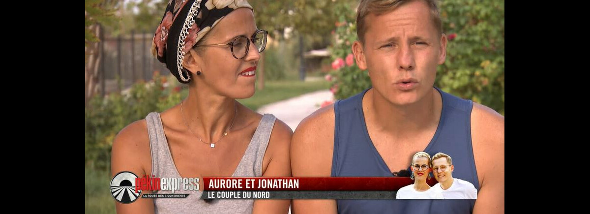 Photo : Aurore et Jonathan lors de l'épisode de "Pékin Express 2021" du 6 avril sur M6 - Purepeople