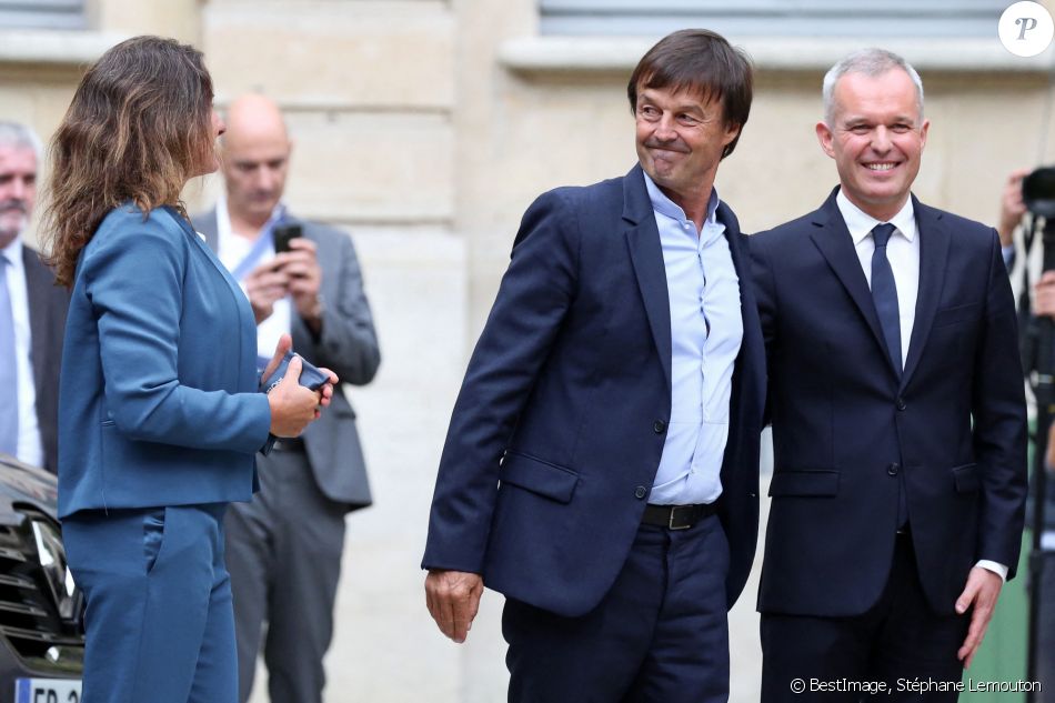 Nicolas Hulot et sa femme Florence Lasserre - Passation de pouvoir ...