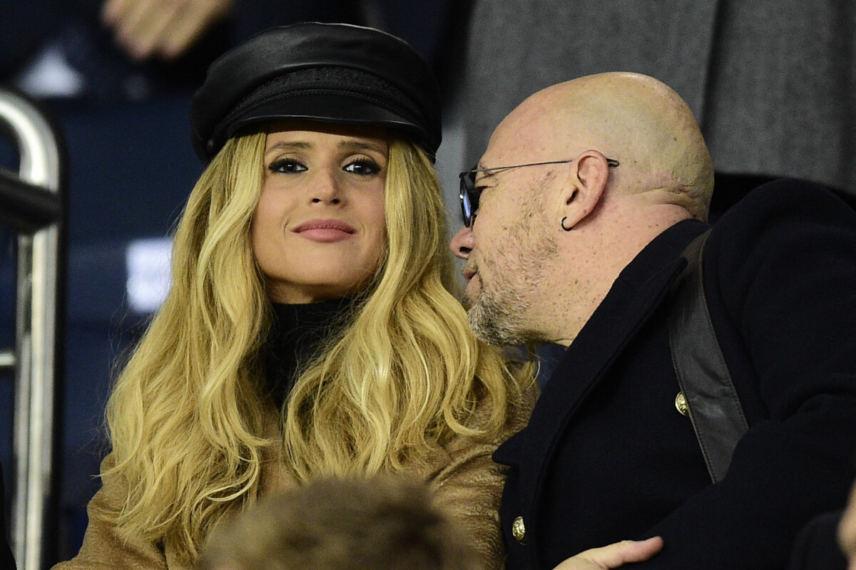 Photo : Pascal Obispo et sa femme Julie Hantson - Tribunes lors du ...