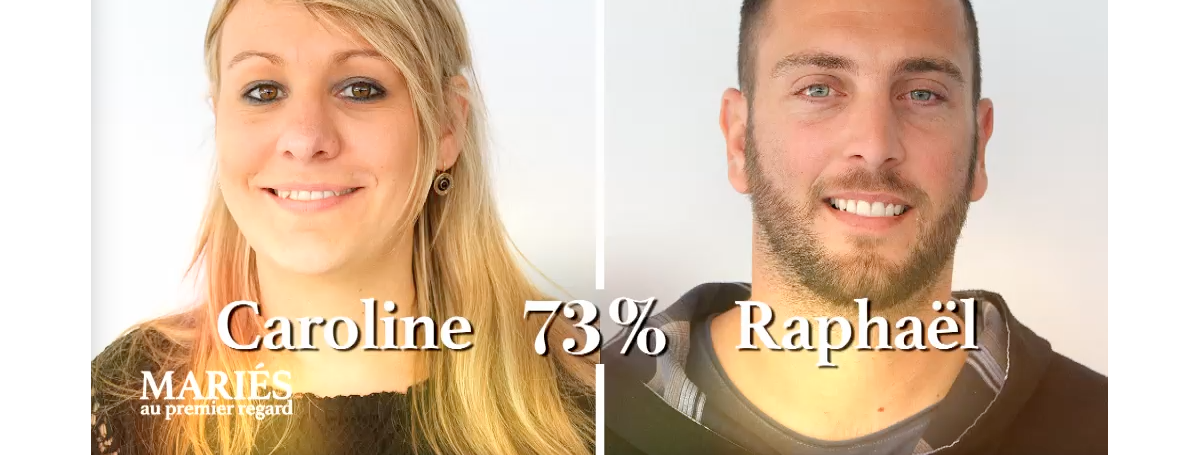 Photo : Caroline et Raphaël se sont mariés dans l'émission "Mariés au ...