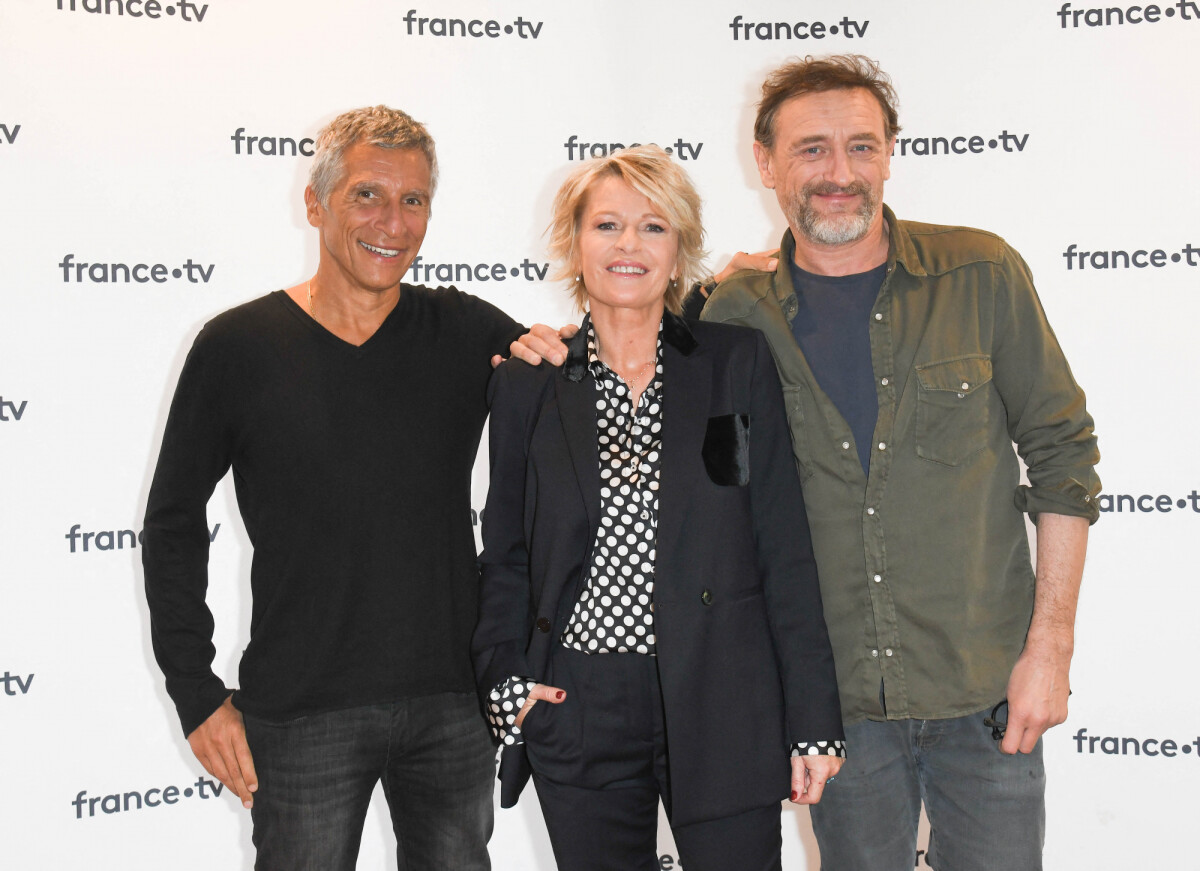 Photo : Nagui, Sophie Davant et Jean-Paul Rouve - Conférence de presse du Téléthon 2019 dans les ...