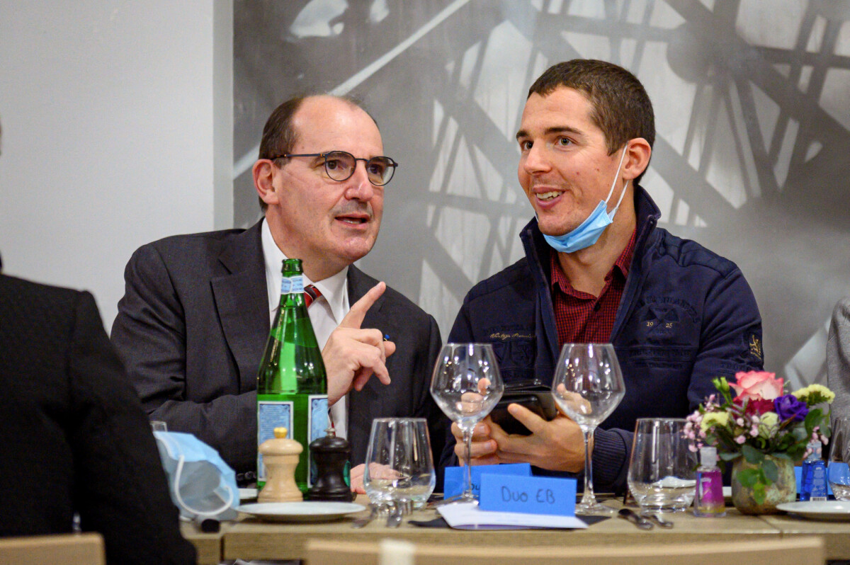 Photo : Jean Castex, Premier ministre avec son duo Kévin Lapeyre, qui ...