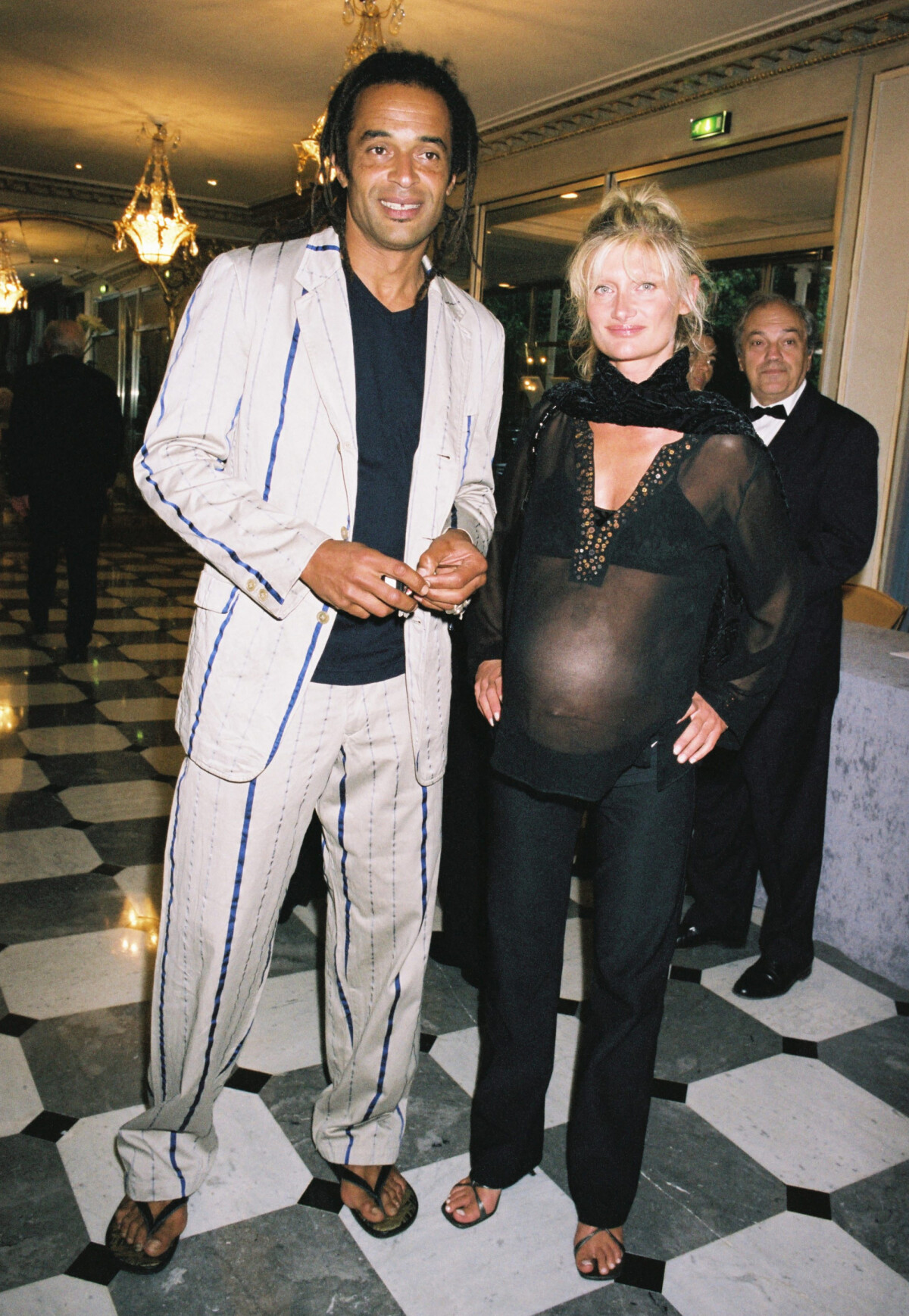 Photo : Yannick Noah et sa compagne Isabelle Camus (enceinte) à Roland ...