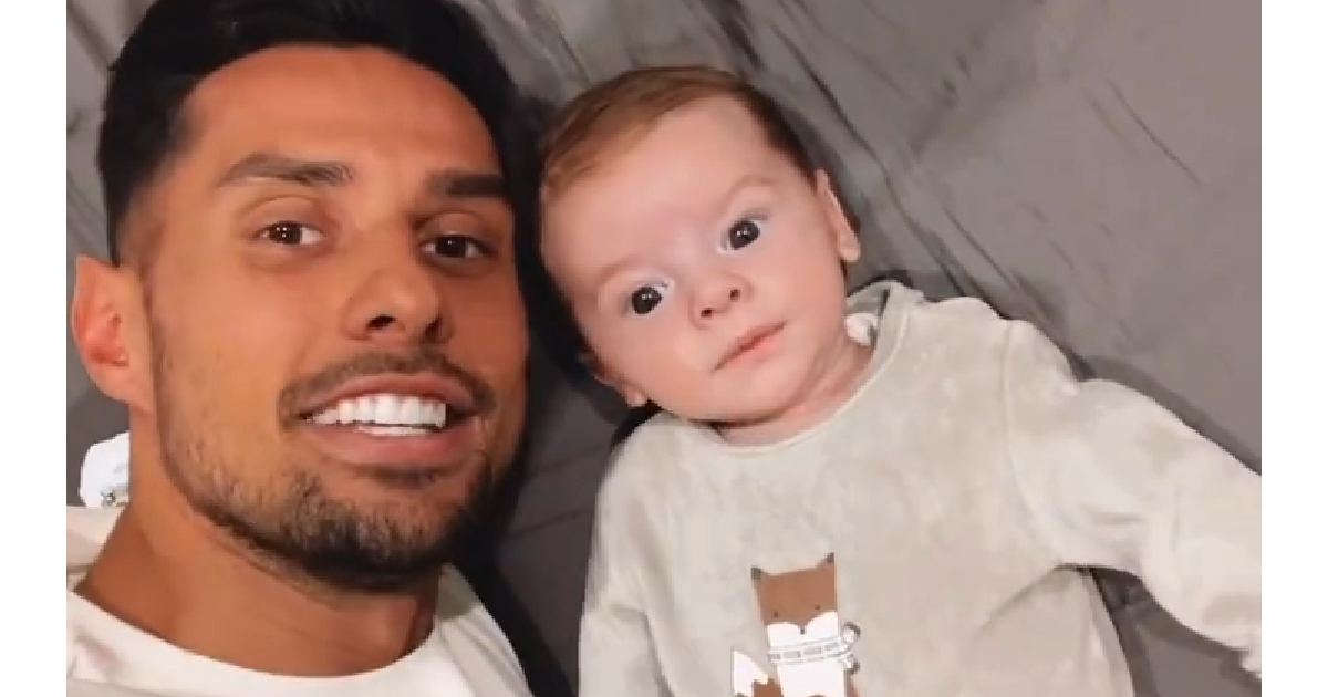 Le mari de Stéphanie Durant avec leur fils Loann - Purepeople