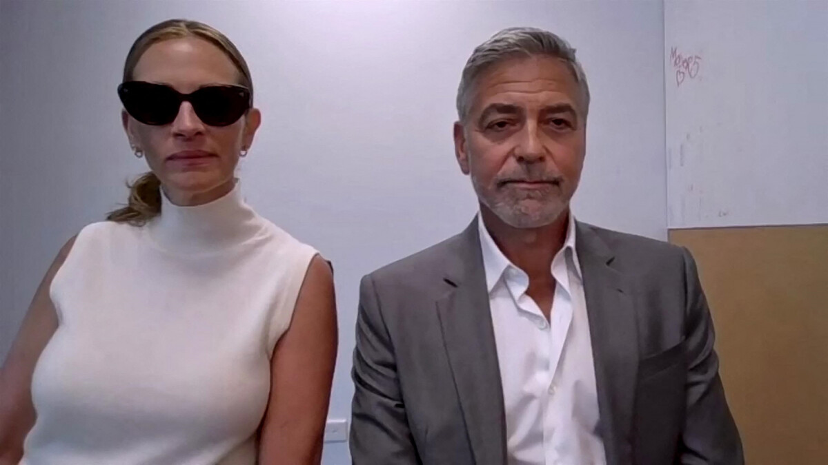 Photo : George Clooney et Daniel Ranieri en visio lors de l'émission ...