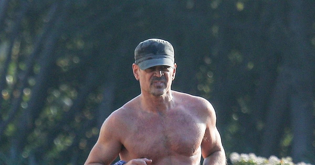 Exclusif - Colin Farrell fait son jogging torse nu dans le parc de ...