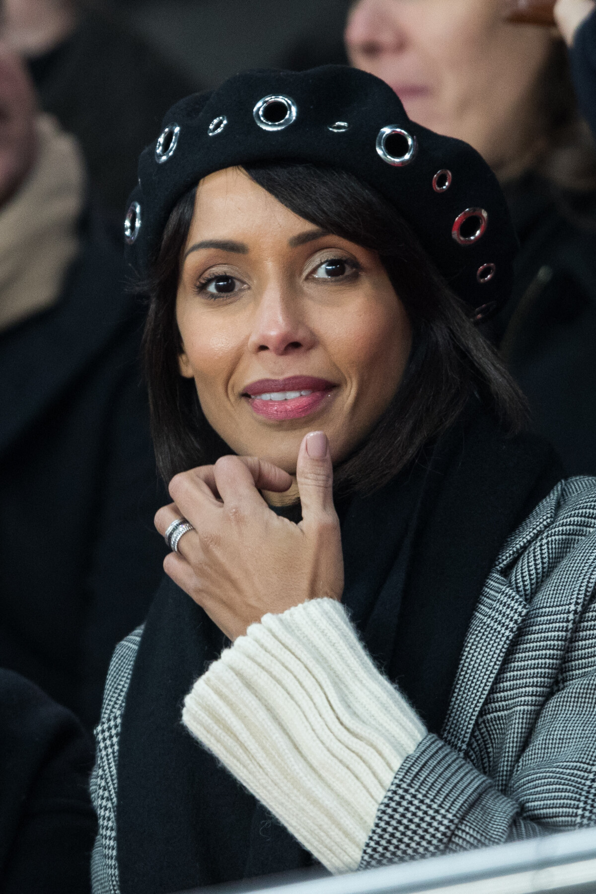 Photo : Sonia Rolland dans les tribunes lors du match de Ligue 1 "PSG ...