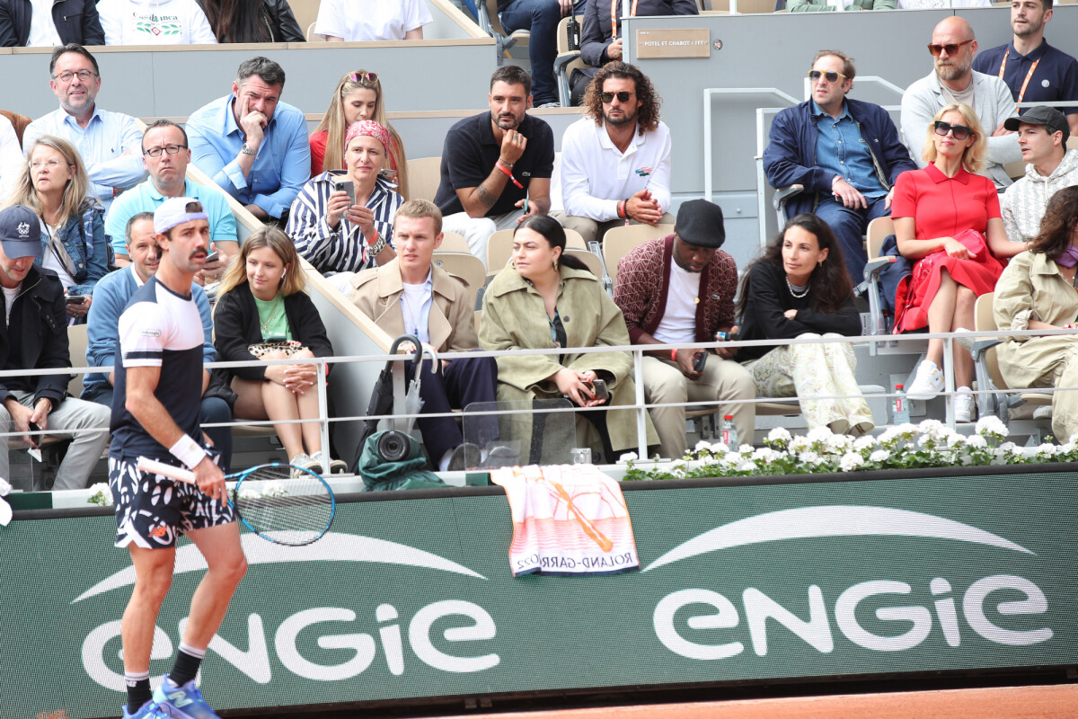 Photo : Le joueur de Tennis Jordan Thompson, Arnaud Ducret, sa femme ...