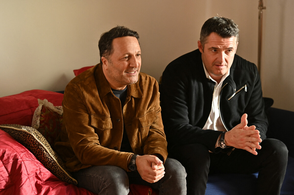 Photo : Exclusif - Arthur et Arnaud Ducret - Tournage de la fiction inédite "Arnaud Ducret dans ...