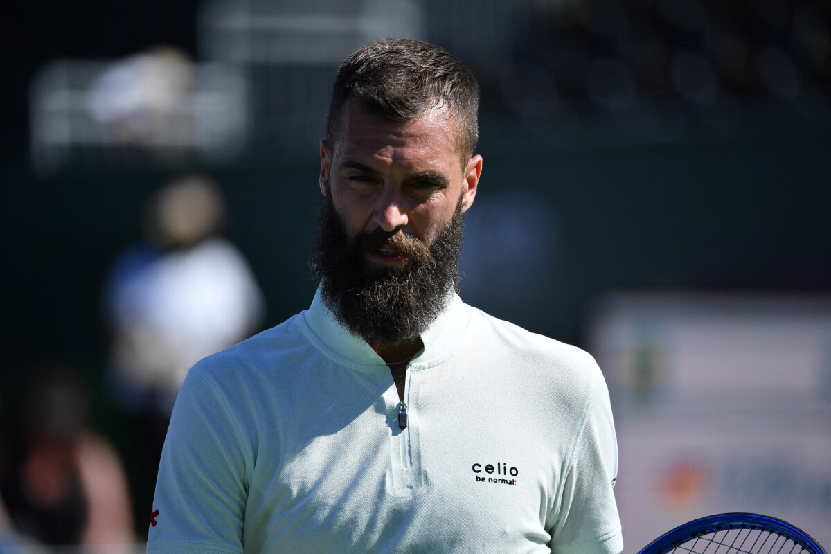 Photo : Benoît Paire - TENNIS - Tournoi BNP Paribas Open 2022 d'Indian ...