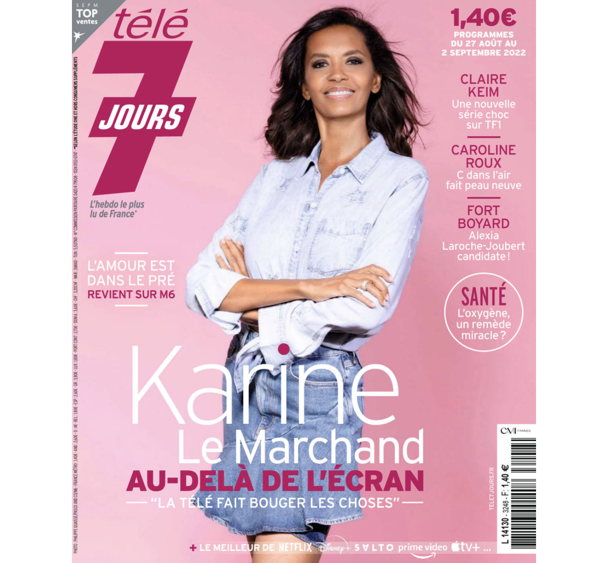 Photo : Karine Le Marchand fait la couverture du dernier numéro de "Télé 7 jours" paru le 22 ...