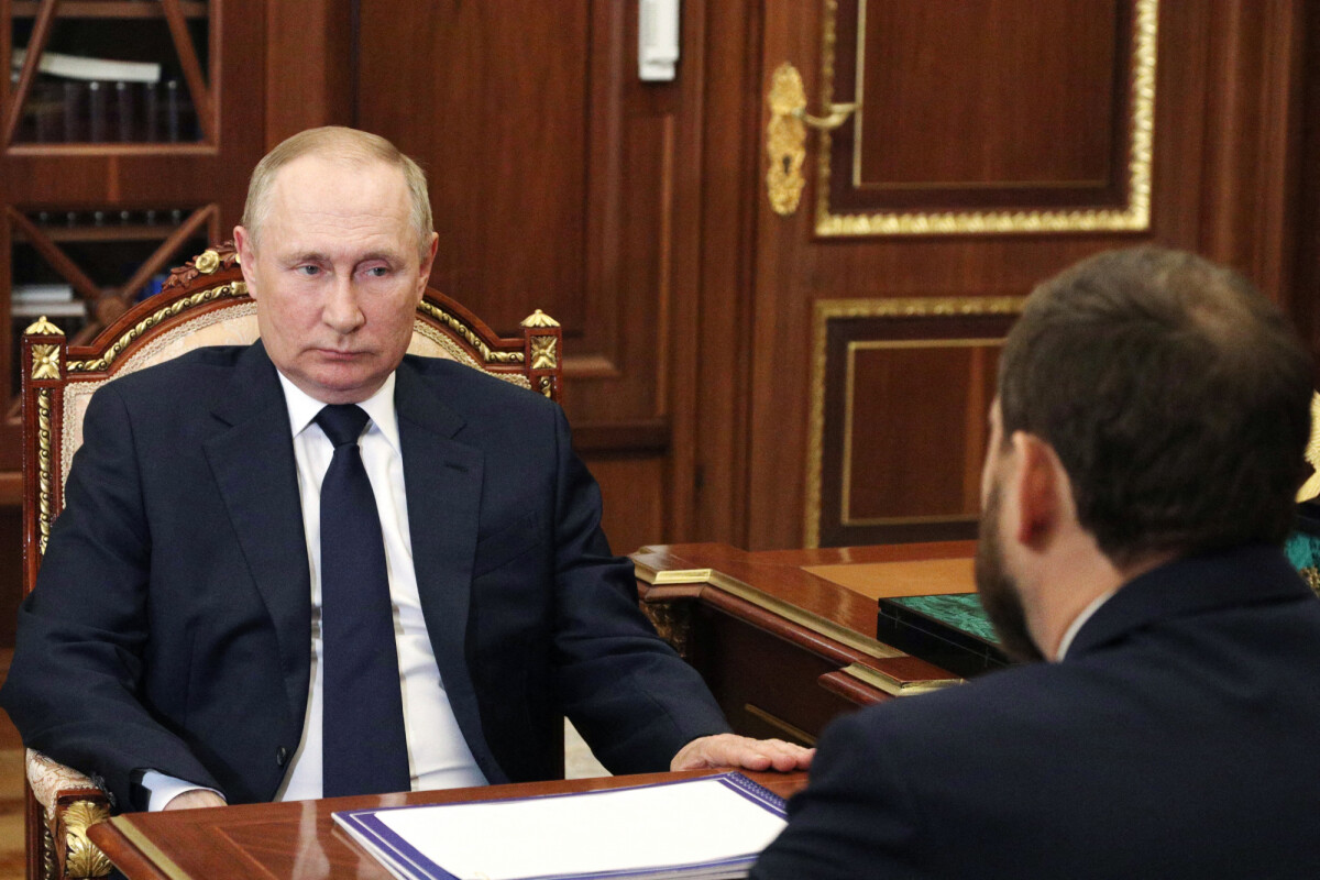 Photo : Le président russe Vladimir Poutine en réunion au Kremlin de ...