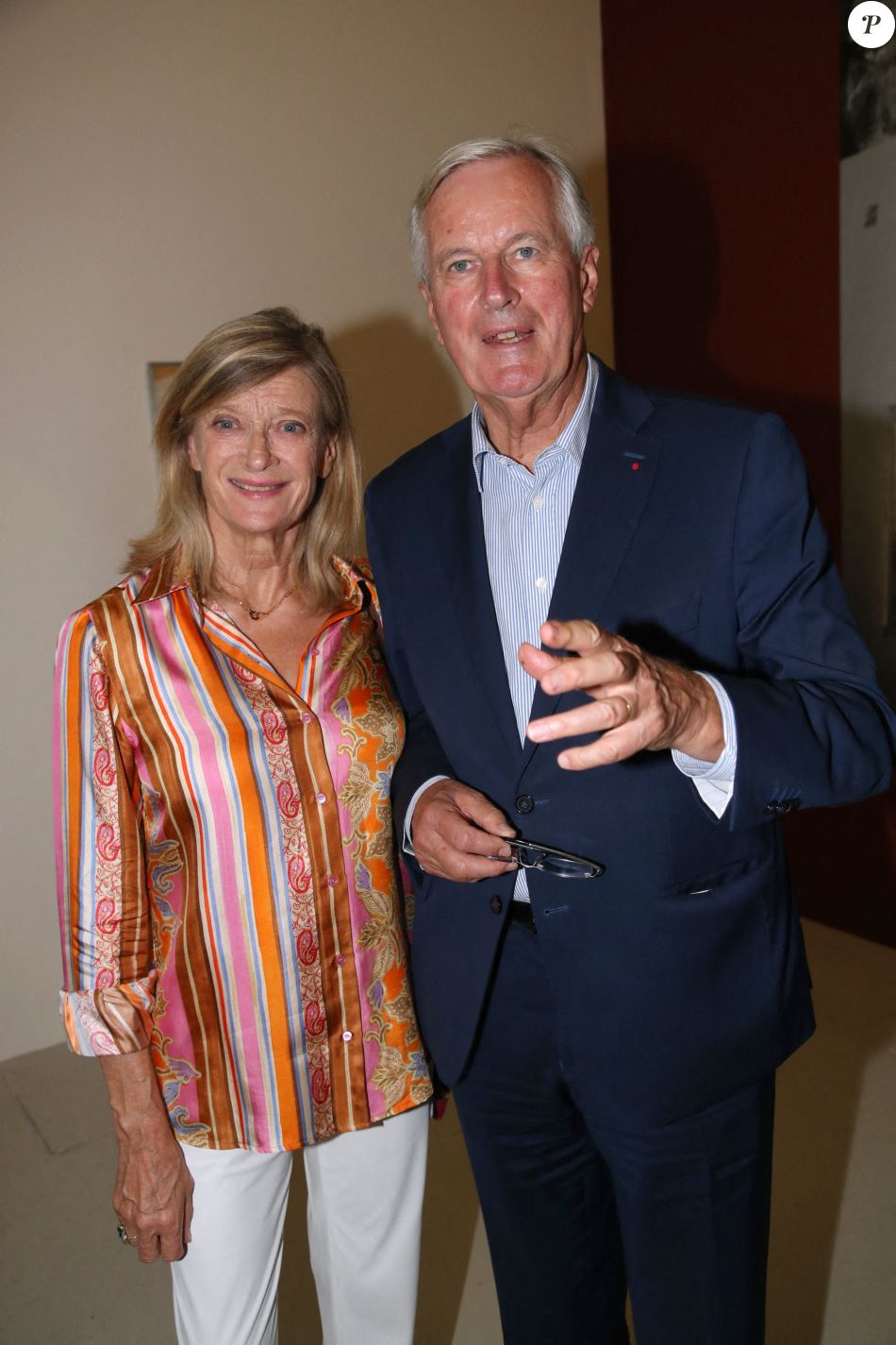 Michel Barnier et sa femme Isabelle Barnier - Vernissage de l ...