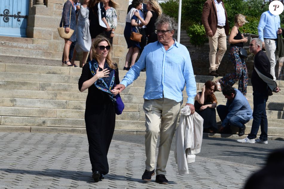 Exclusif - Maud Baecker, Patrick Rocca - Sorties des obsèques de ...