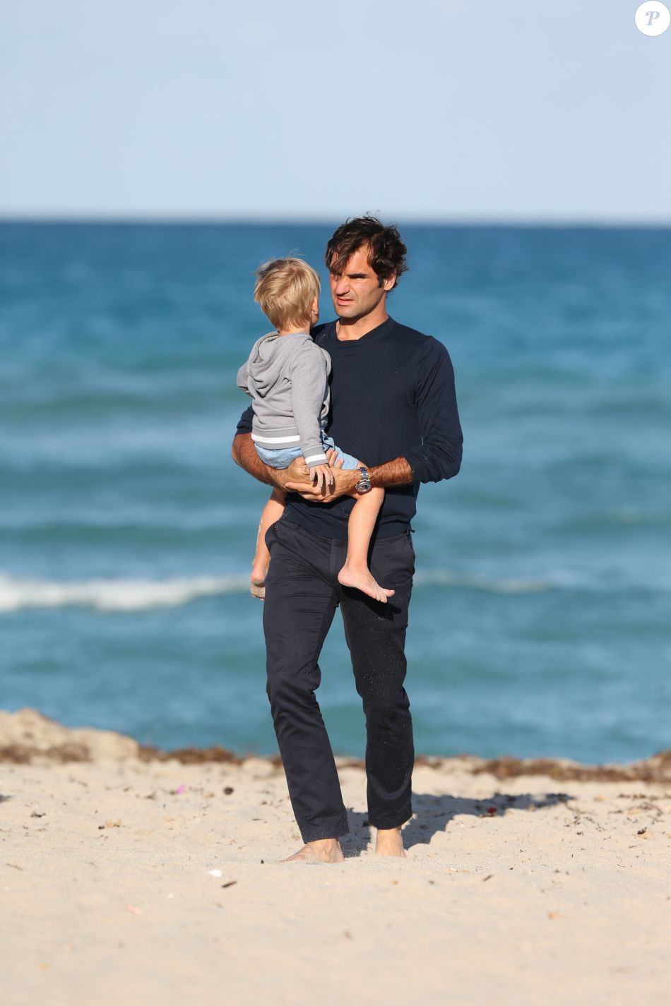 Roger Federer et son fils. - Purepeople