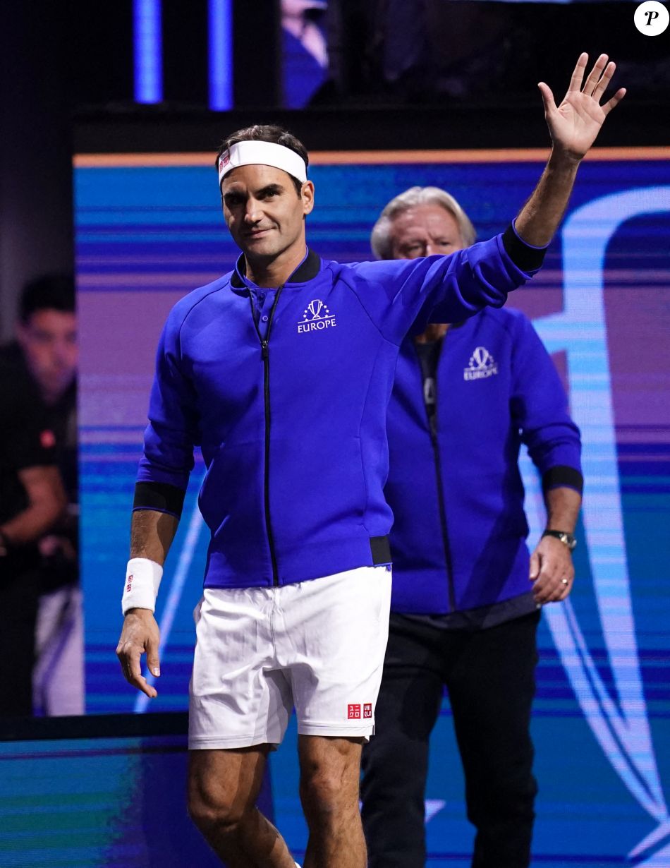 Roger Federer à la Laver Cup, à Londres, le 23 septembre 2022. Photo by ...