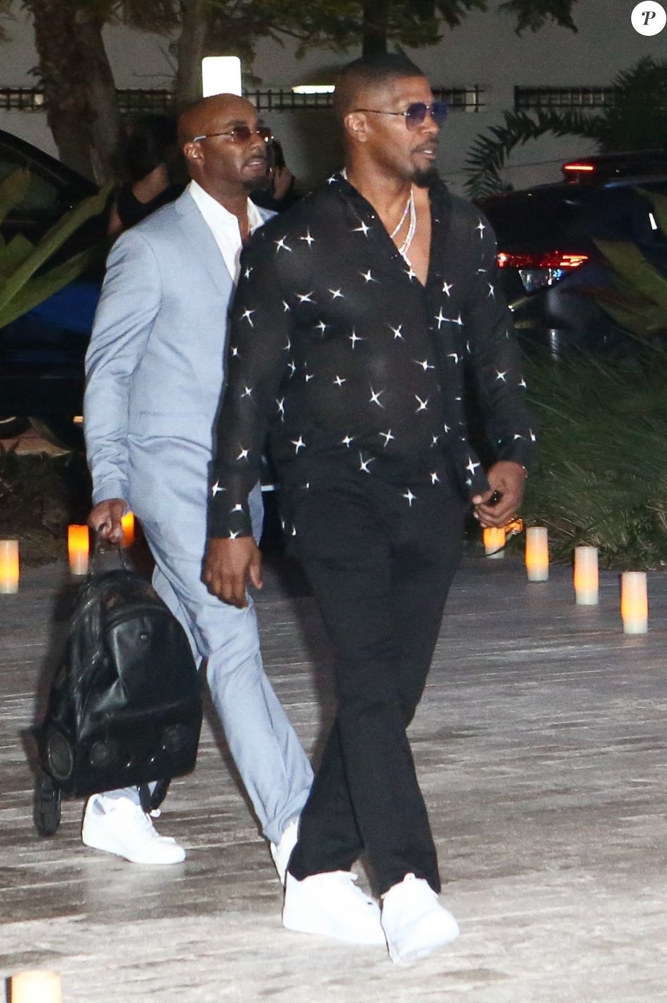 Exclusif - Jamie Foxx - Les célébrités arrivent à l'hommage funèbre de ...