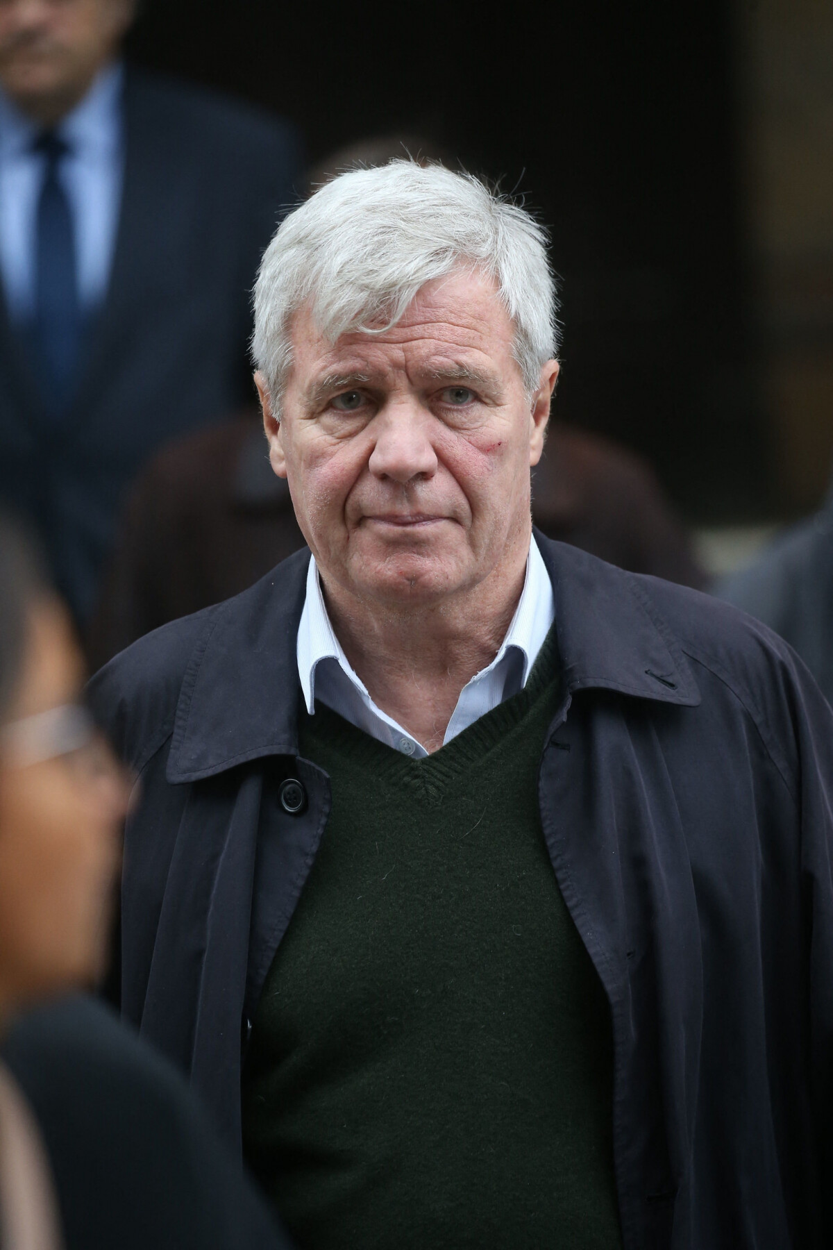 Photo : Bruno Masure à la sortie des obsèques de André Rousselet en la ...