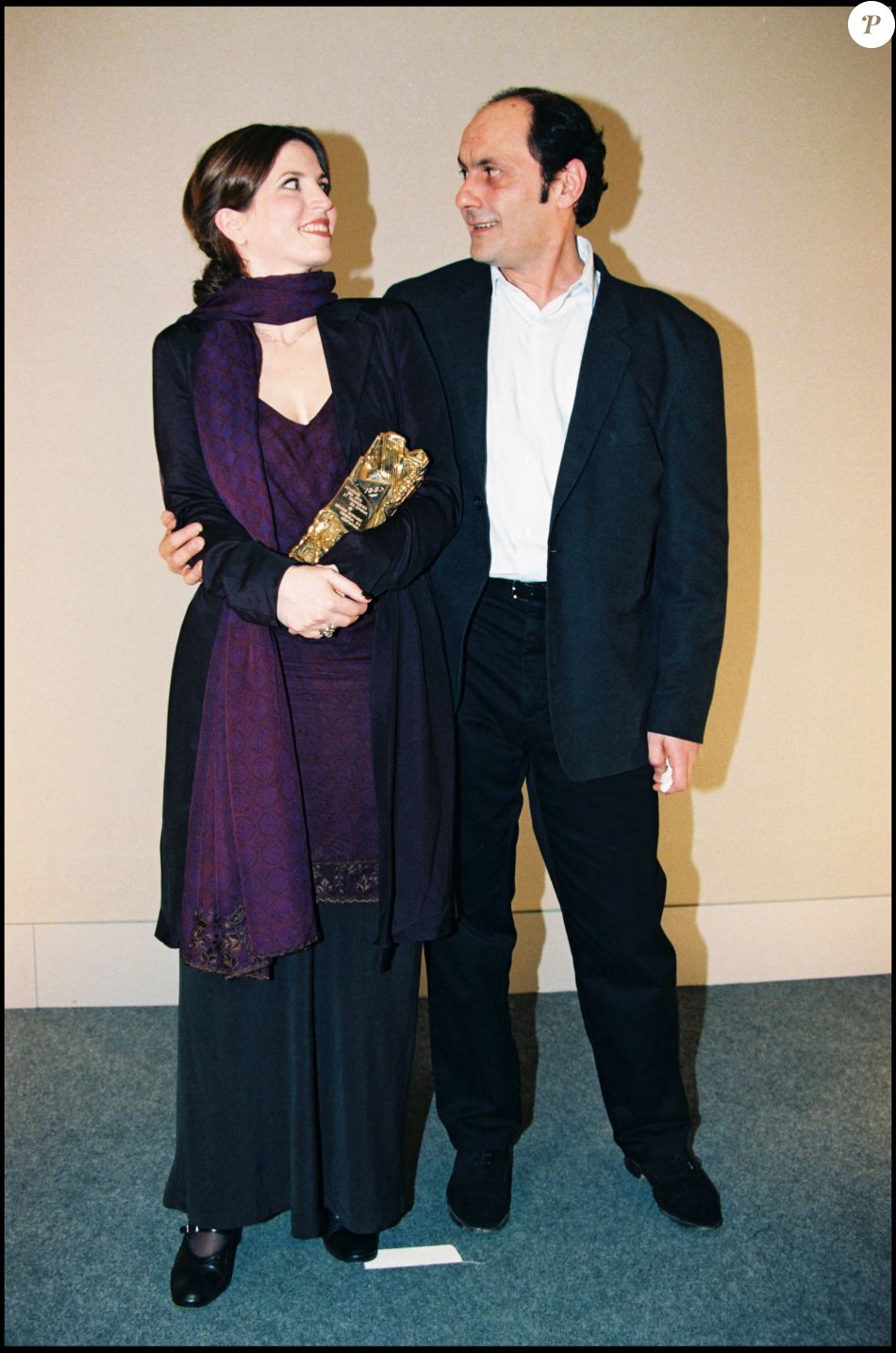 Agnès Jaoui, Jean-Pierre Bacri recevant le César du meilleur scénario ...