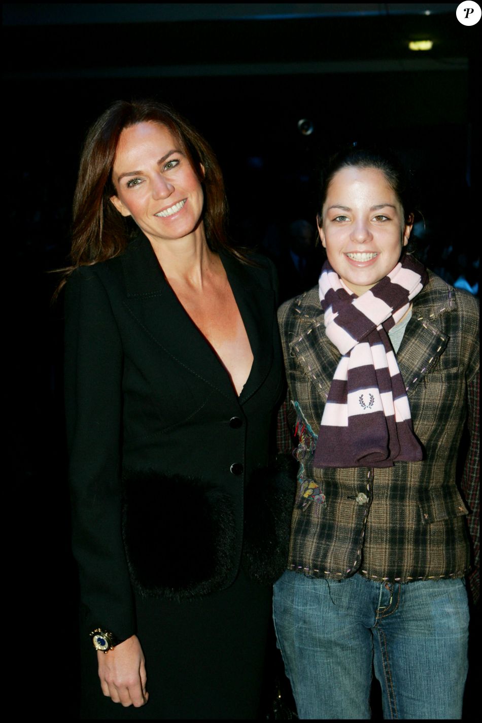Rosalie Van Breemen et sa fille Anouchka lors d'un défilé Valentino en ...