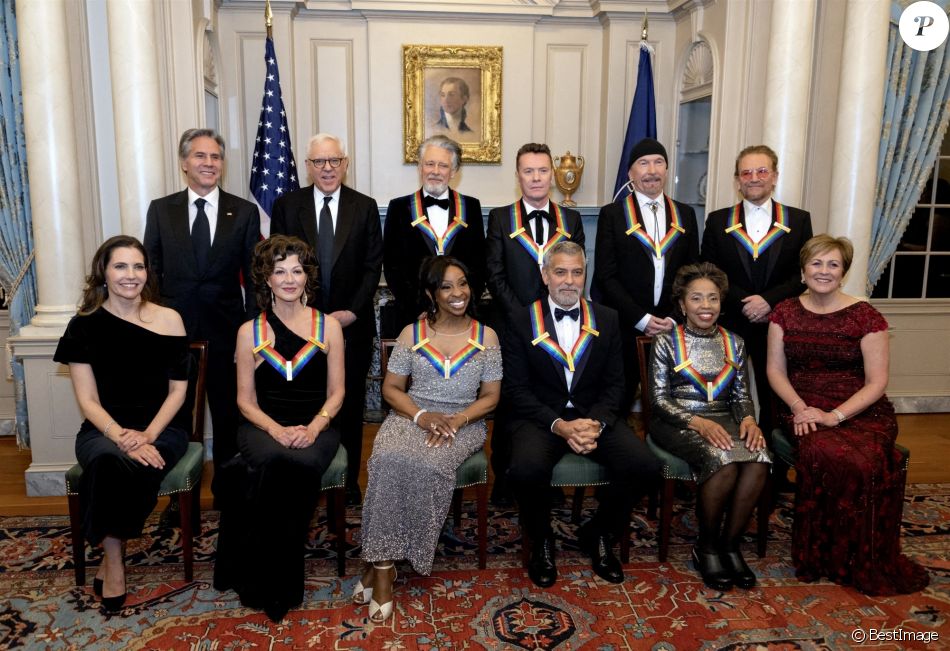 Antony Blinken, David Rubenstein, Adam Clayton, Larry Mullen Jr., The ...