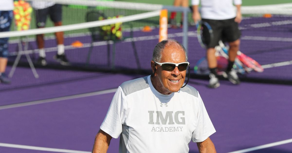Nick Bollettieri lors de l'Open de Miami à Key Biscayne le 20 mars 2018 ...
