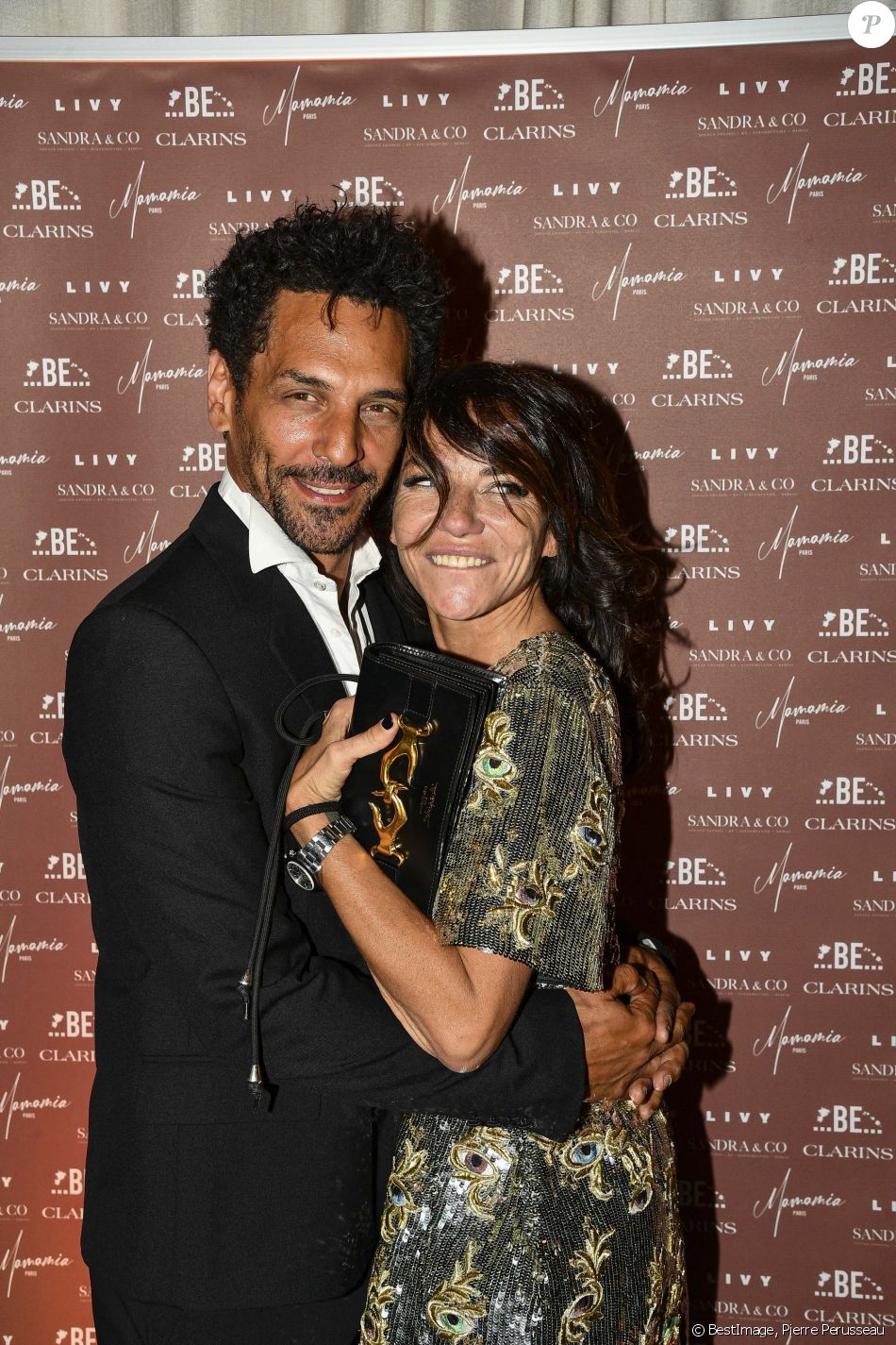 Exclusif - Tomer Sisley avec sa femme Sandra Sisley (robe Schiaparelli) - Soirée du 49ème ...