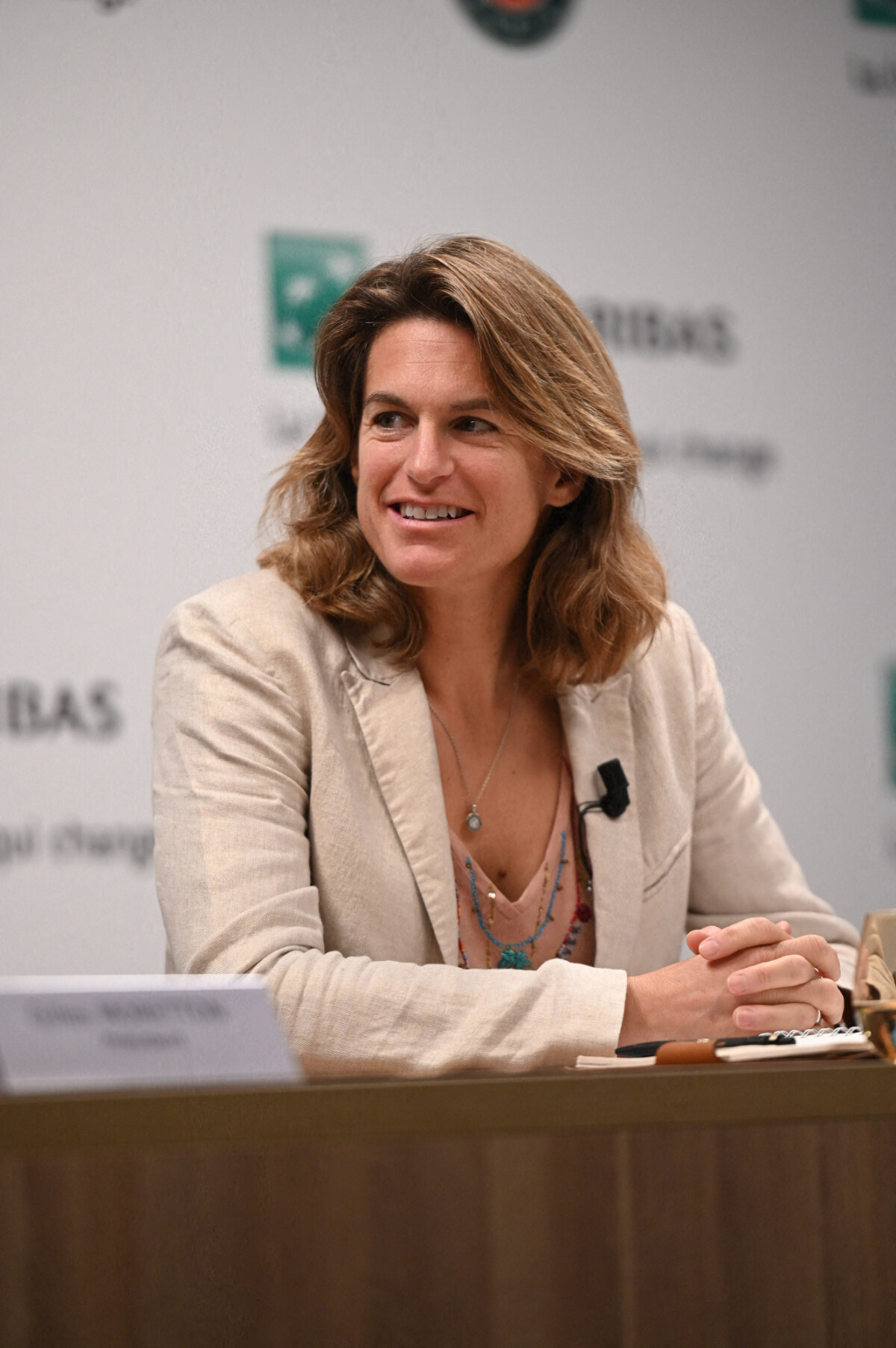 Photo : Amelie Mauresmo, - Amélie Mauresmo participe à la conférence de ...