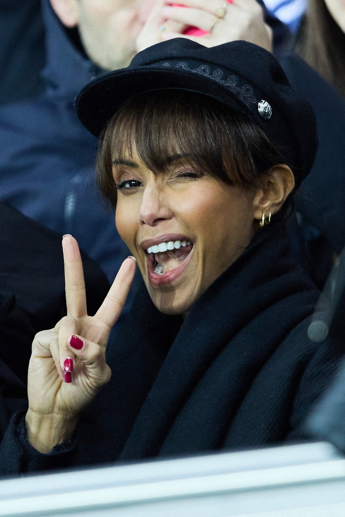 Photo : Sonia Rolland dans les tribunes du match de Ligue 1 Uber Eats ...