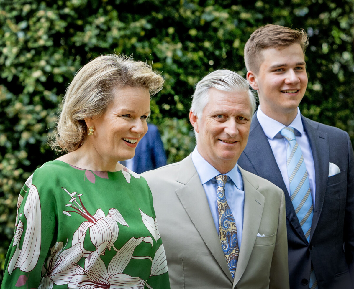 Photo : La reine Mathilde et le roi Philippe de Belgique, le prince ...