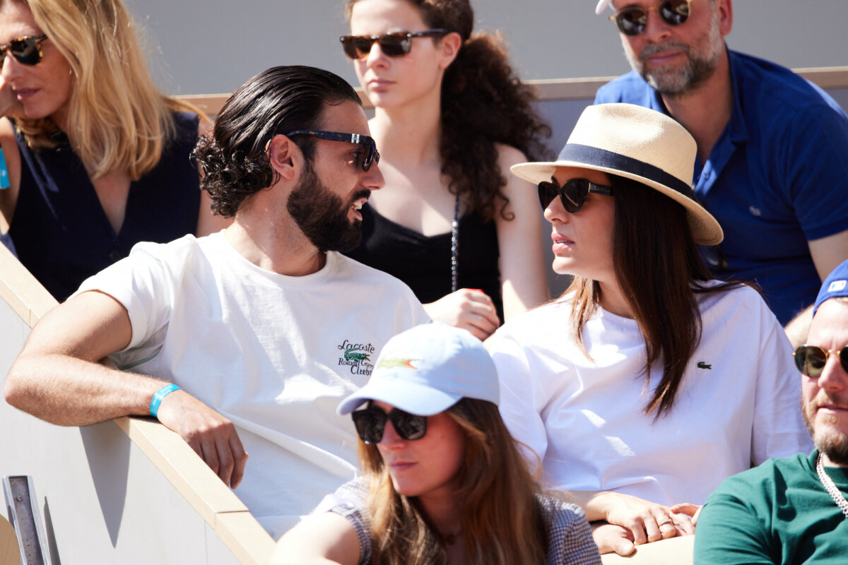 Photo : Adrien Galo. Sofia Essaïdi en tribunes lors des Internationaux ...