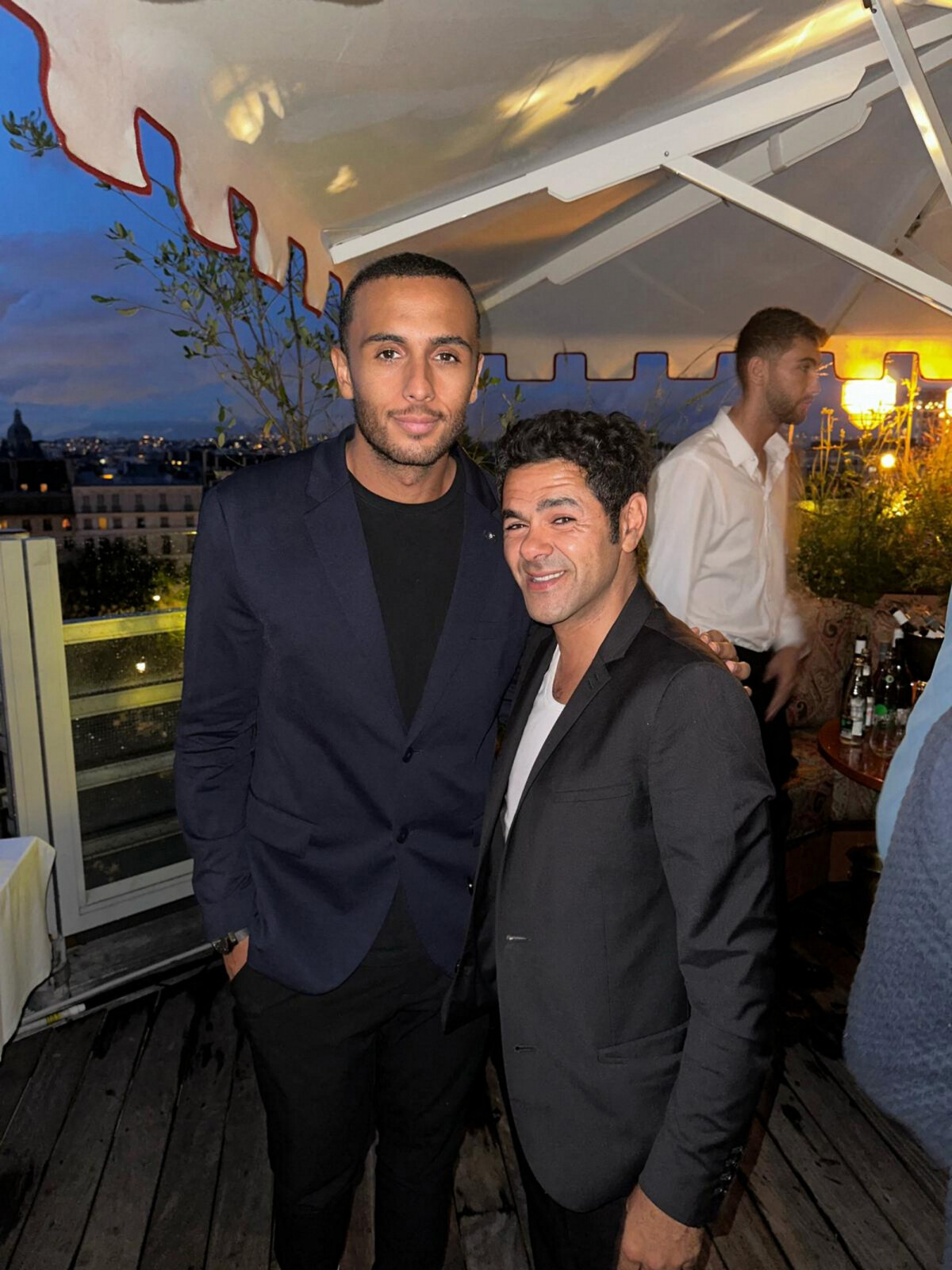 Photo : Exclusif - Le pâtissier Yazid Ichemrahen et Jamel Debbouze ...
