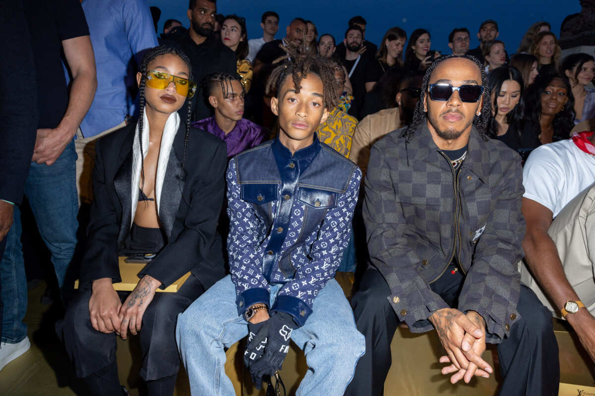 Photo : Jaden et Willow Smith et Lewis Hamilton - Front Row du défilé ...