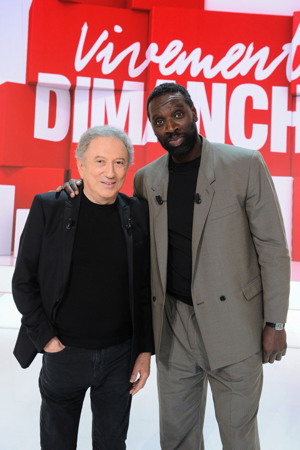 Photo : Exclusif - Michel Drucker et Omar Sy - Enregistrement de l ...