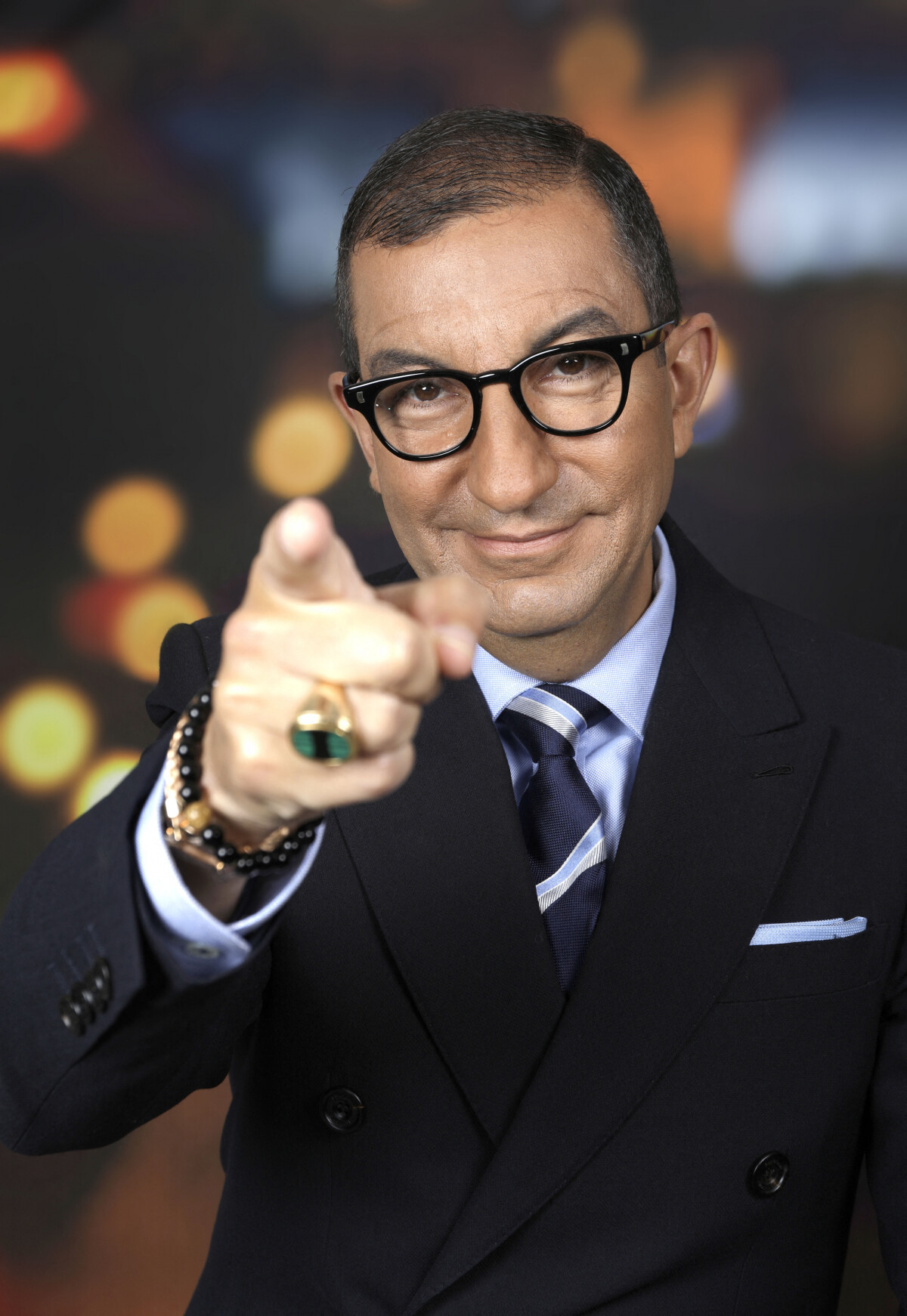 Photo : Portrait de Jean Messiha lors de l'enregistrement de l'émission ...